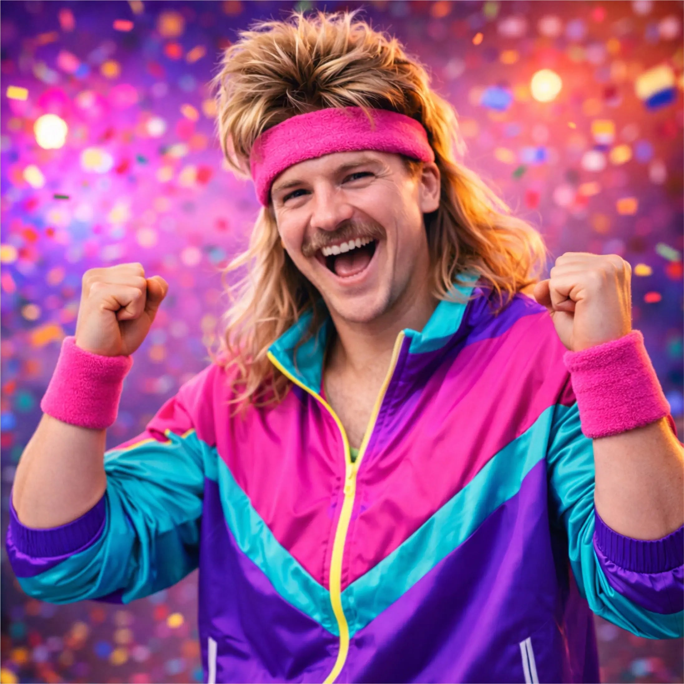 Schweißband – Sportliches Accessoire für 80er-Jahre Kostüme, Fasching ...