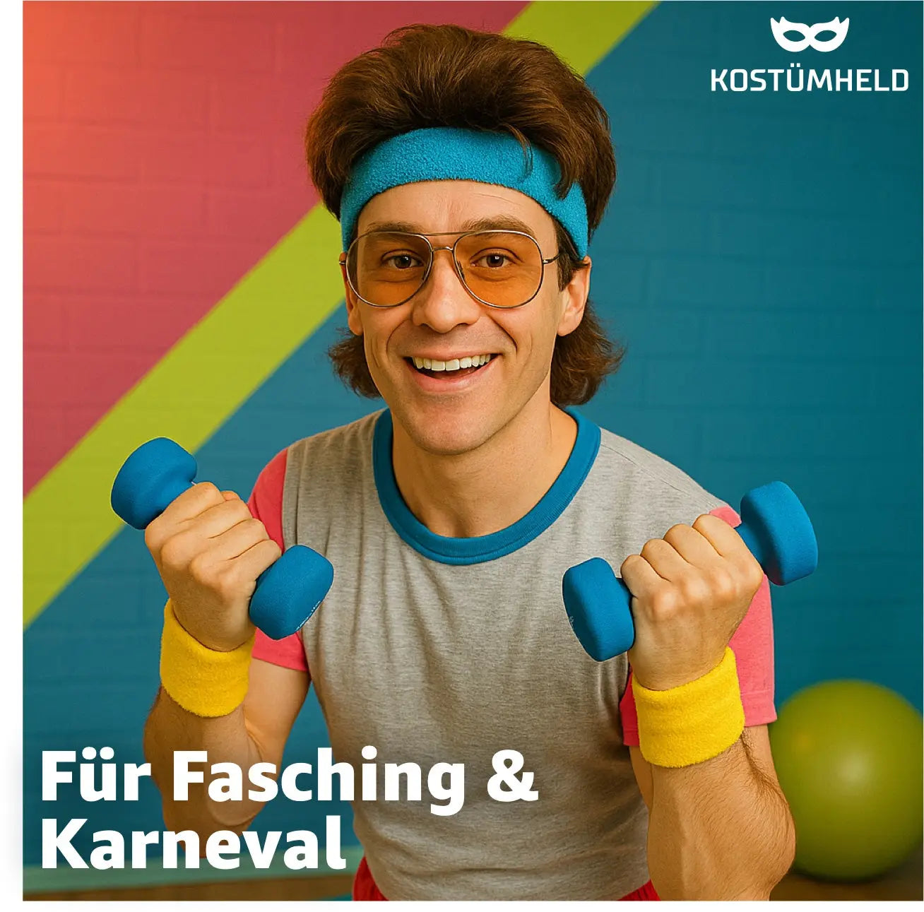 Vokuhila Perücke – 80er-Jahre Kultperücke für Fasching, Karneval & – TK ...